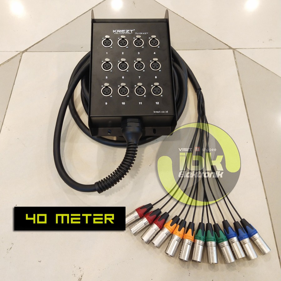 Jual Snake Kabel isi 12ch Apolo Komplit + Stage Box KREZT 40 Meter ...