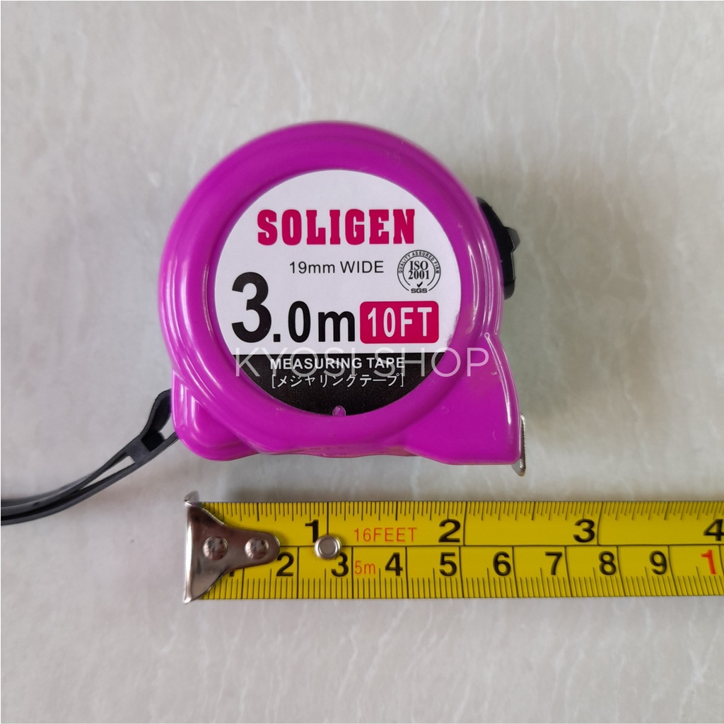 Jual Meteran Bangunan Roll Soligen 3M 3 Meter Alat Ukur Rol Measuring ...