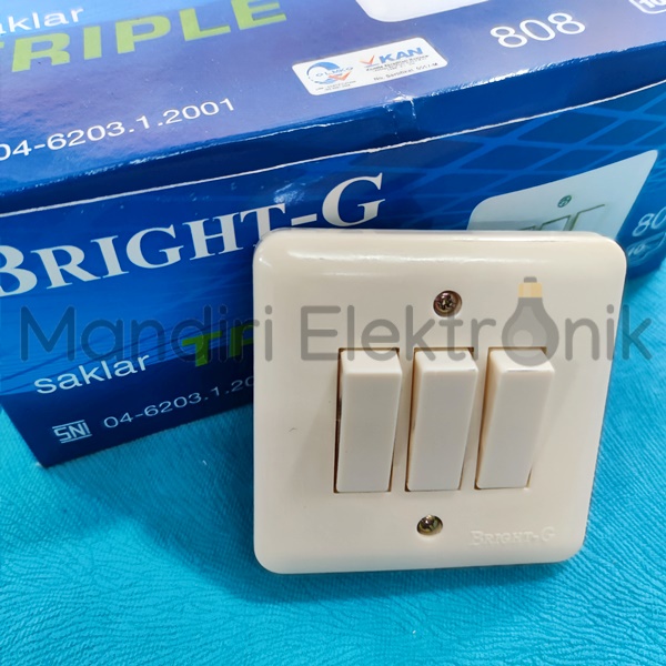 Jual IB Saklar Triple BRIGHT-G 808 - IB Saklar Tiga BRIGHT G 808 ...