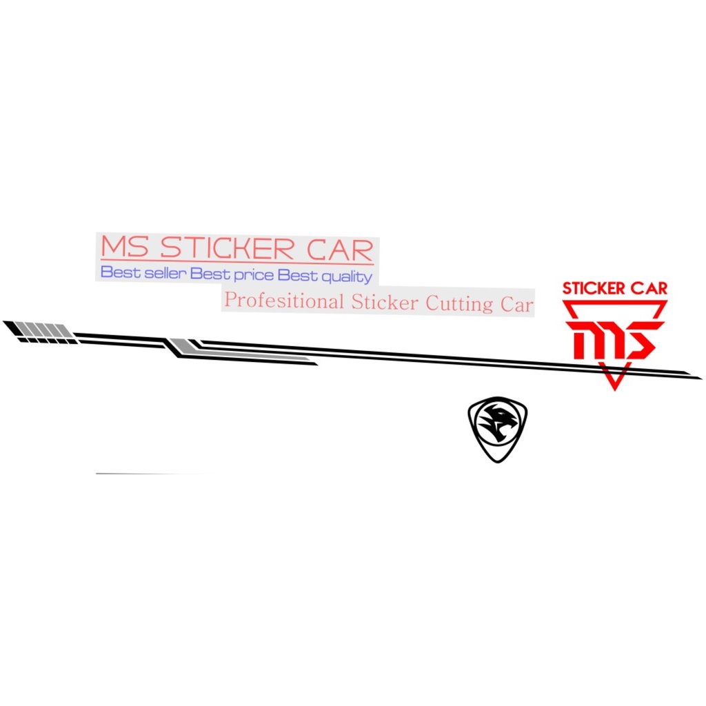 Jual sticker proton stiker sticker mobil proton exora side body best ...