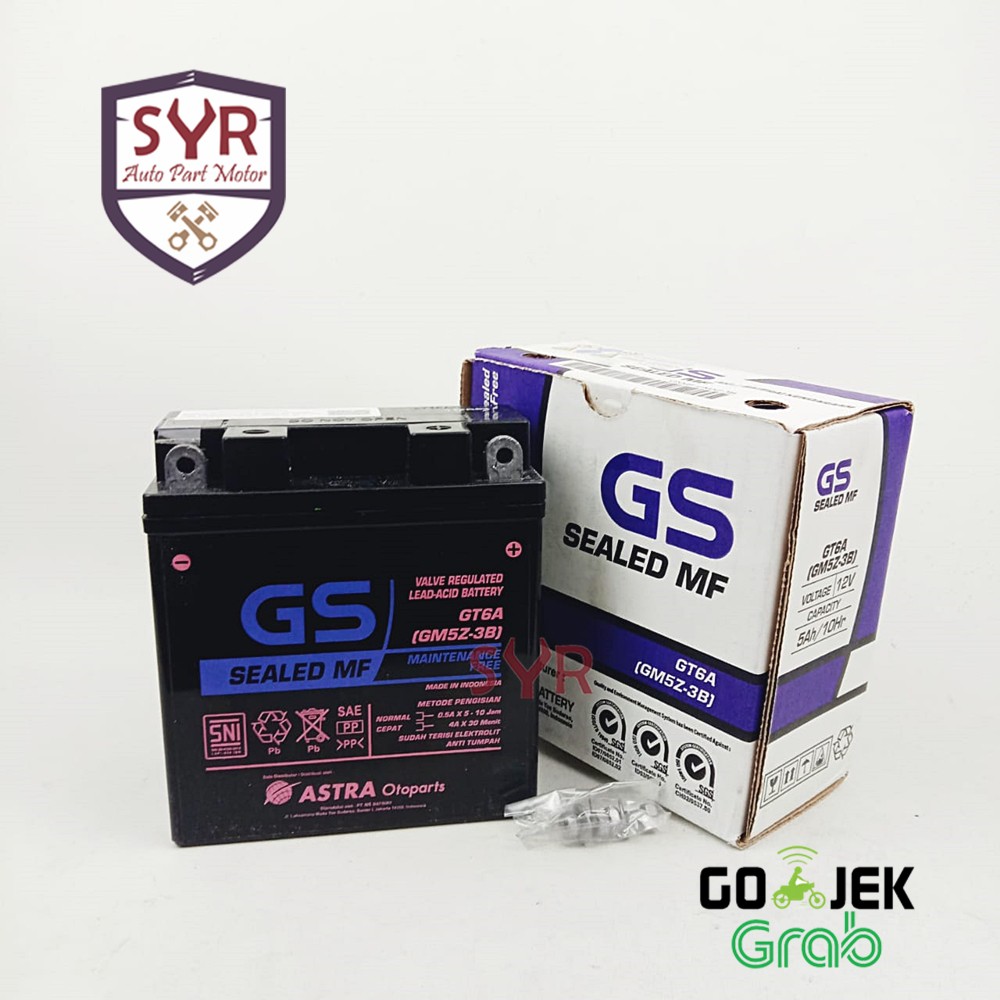 Jual AKI ACCU KERING GS ASTRA GTZ5S 12V 35AH UTK MATIC SPORT BEBEK BEST QUALITY | Shopee Indonesia