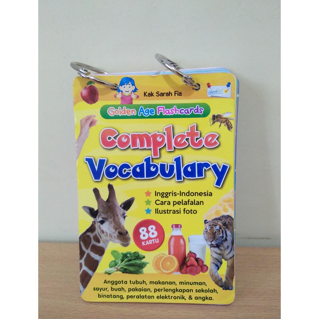 Jual 88 Lembar Kartu Flashcards Flash Card Bayi Anak Balita Golden Ag ...