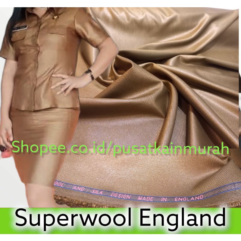 Jual Super Wool Cashmere Intercoolerkeki Mengkilapkain Pemda Khaki Glossybahan Jas Mengkilap