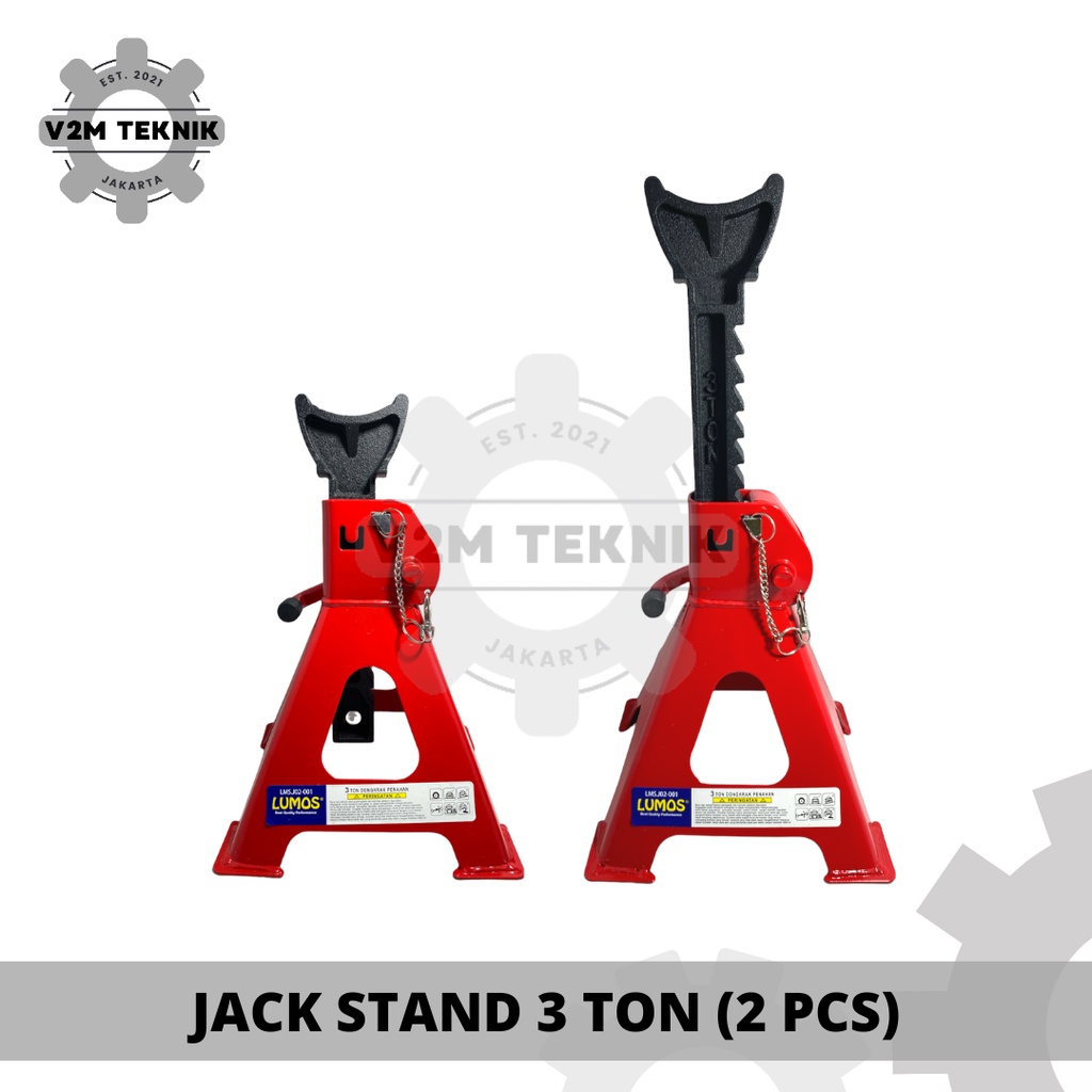 Jual Jack Stand 3 Ton DOUBLE LOCK (HARGA 1 Set = ISI 2 Pcs) / Tahanan Dongkrak 3Ton / Penahan ...