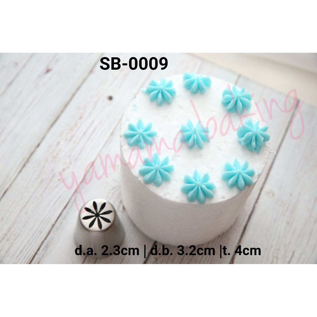Jual SB-0009 Spuit pipping tip rusia besar bunga flower buttercream ...