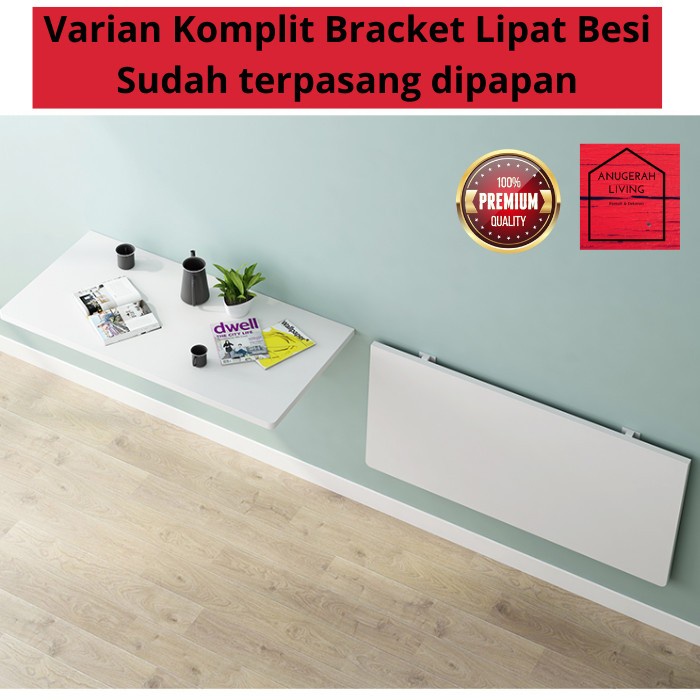 Jual Meja Lipat Dinding 80x40 dan 60x40 Cm Siku Per Engsel Ambalan Rak ...