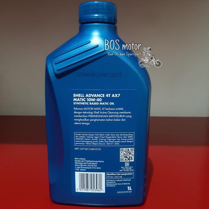 Jual Shell Matic Ax7 1L . Oli Synthetic Motor Yamaha Nmax , Aerox ...