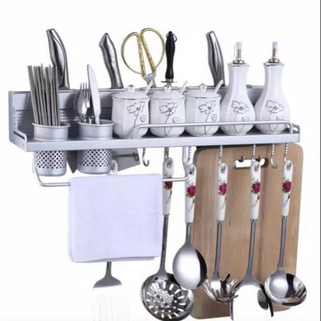 Jual rak dapur serbaguna plus gantungan sutil ukuran panjang 39cm dan ...