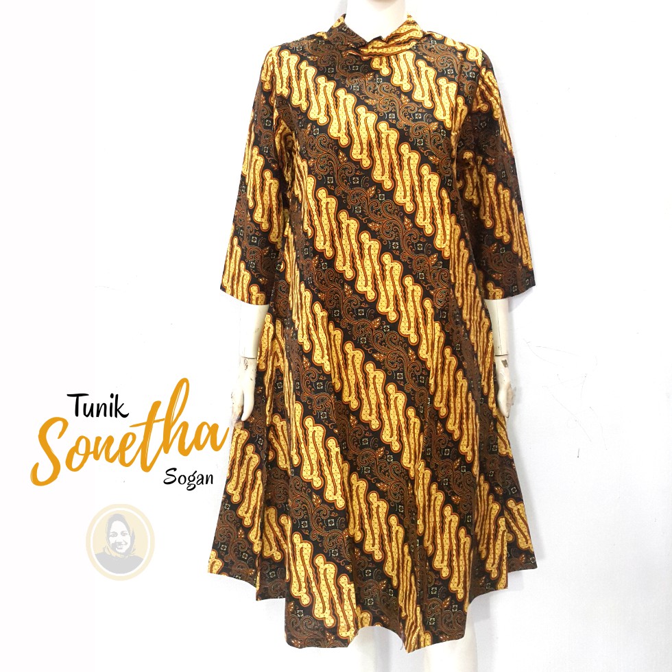 Jual GAUN BATIK CANTIK, TUNIK BATIK WANITA TERBARU, DRES BATIK WANITA ...