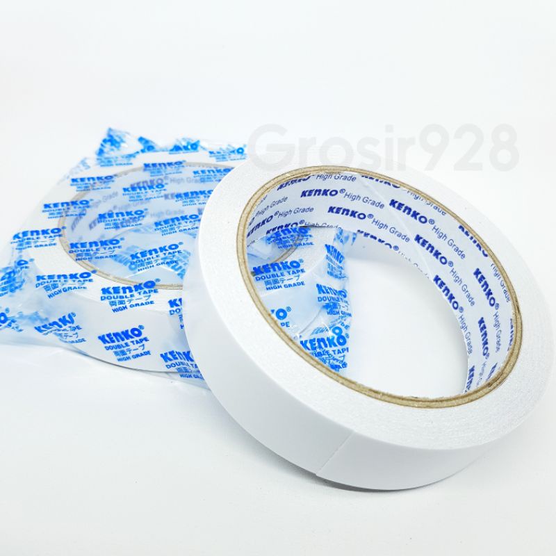 Jual Double Tape / Dobel Tip Kenko 24mm 1 inch Blue Core High Grade | Shopee Indonesia