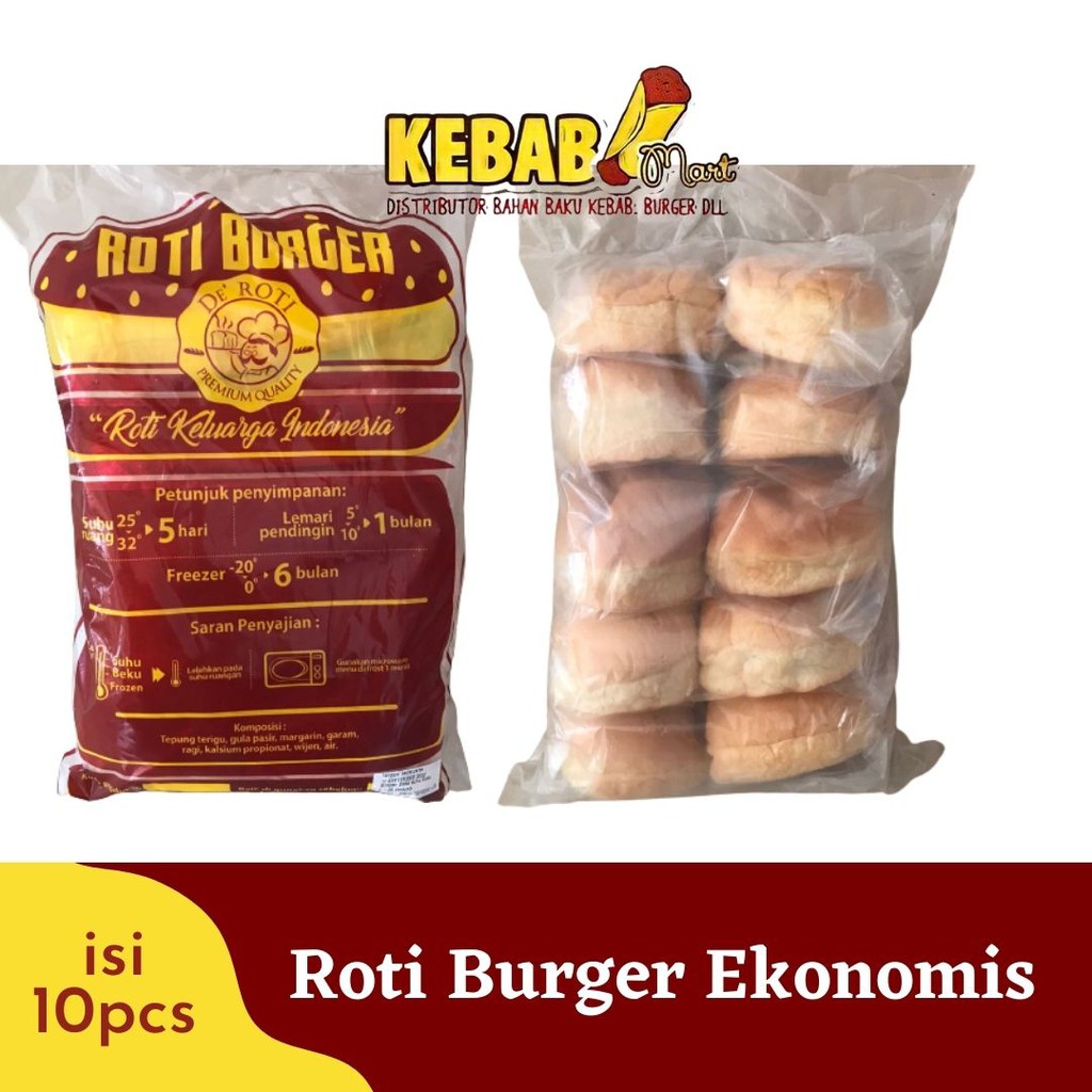Jual Roti burger ekonomis DE ROTI ISI 10 PCS / Roti burger / bun burger ...