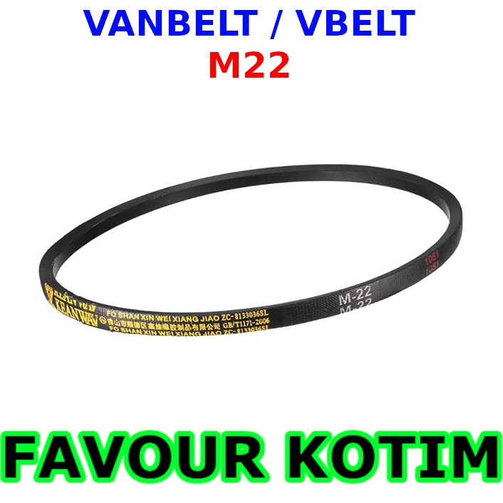 Jual V BELT VAN BELT V-BELT M22 MESIN CUCI MESIN VANBELT MOTOR FVKOTIM ...