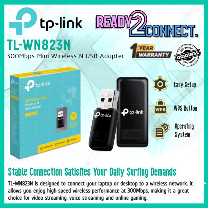 Jual TP LINK WN823N WIRELESS N MINI USB ADAPTER 300MBPS | Shopee Indonesia