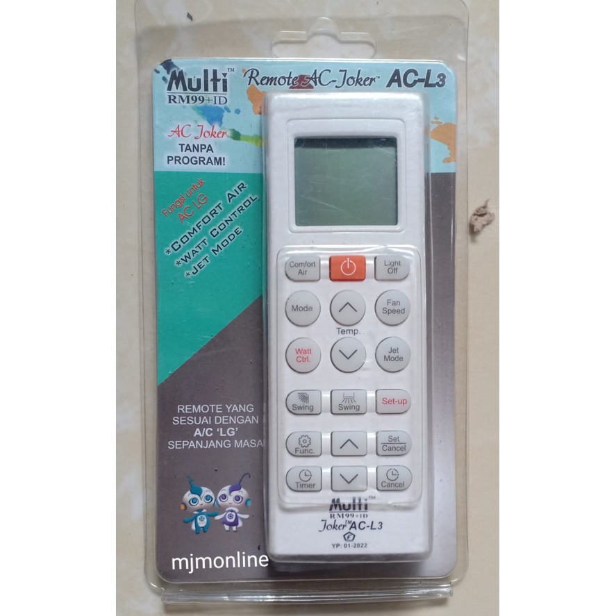 Jual JOKER REMOTE MULTI AC-L3 ( for AC LG) | Shopee Indonesia