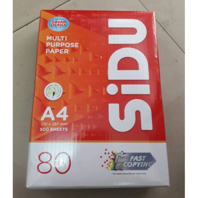 Jual kertas HVS SIDU 80 gram A4 1 RIM | Shopee Indonesia