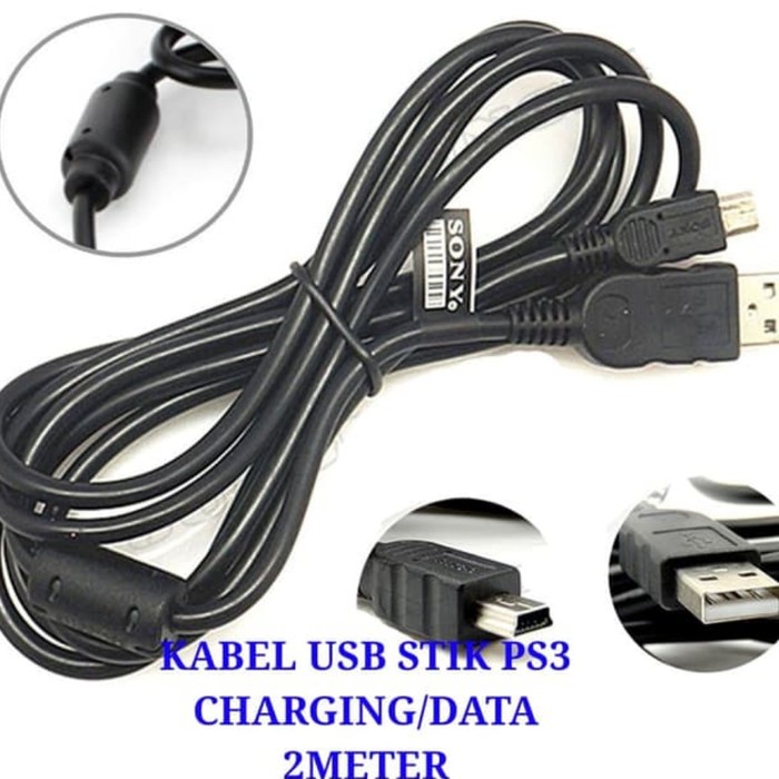 Jual Kabel USB charger Stik Stick Joystick PS3 ps 3 / PSP / PC VAIO SONY | Shopee Indonesia