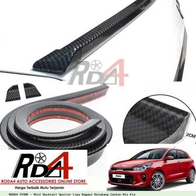 Jual Mini Ducktail Spoiler Lips Bagasi Belakang Carbon Rio Kia rod4 Ayo ...