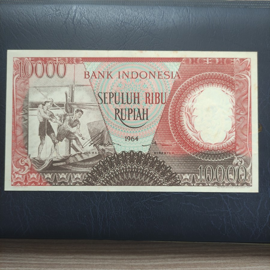 Jual Uang Kuno 10000 Rupiah Seri Pekerja Varian Merah 1964 AUNC ...