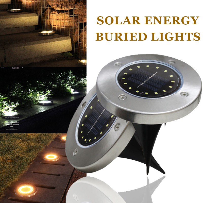 Jual Lampu Taman 8 LED Bulat Tangga Tancap Pavling Solar Cell Panel ...