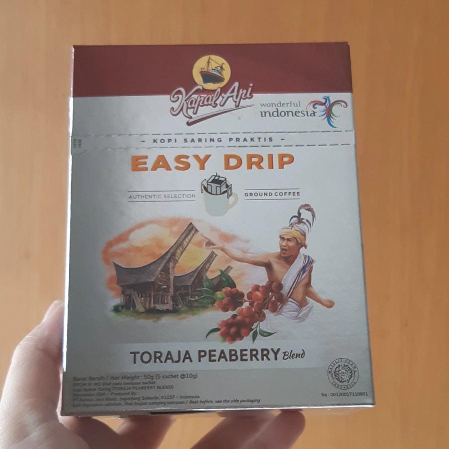 Jual kopi saring praktis kapal api easy drip toraja peaberry blend ...