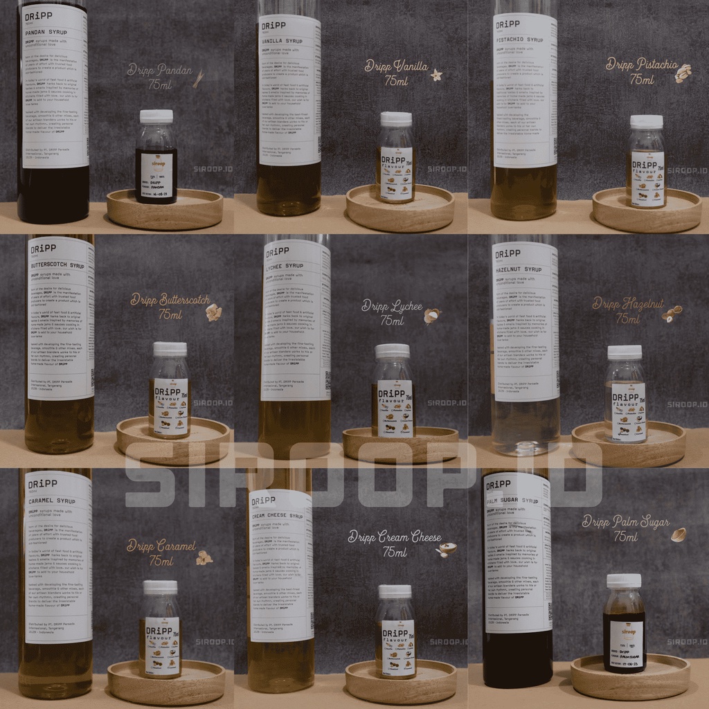 Jual DRiPP Flavour Syrup Repack (30ml, 75ml, 100ml) | Shopee Indonesia