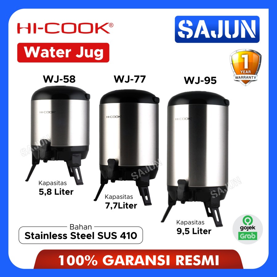 Jual Teko Air HI-Cook Water Jug Thermos Stainless WJ-58 / WJ-77 / WJ-95 ...