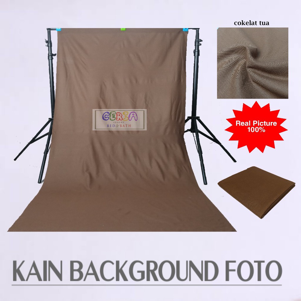 Jual Kain Studio Background Foto Meteran Lebar 240cm - Coklat Tua ...