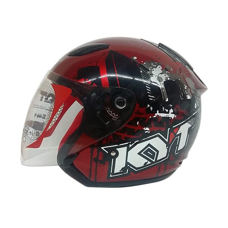 Jual HELM KYT DJ MARU #10 - RED MAROON/BLACK | Shopee Indonesia