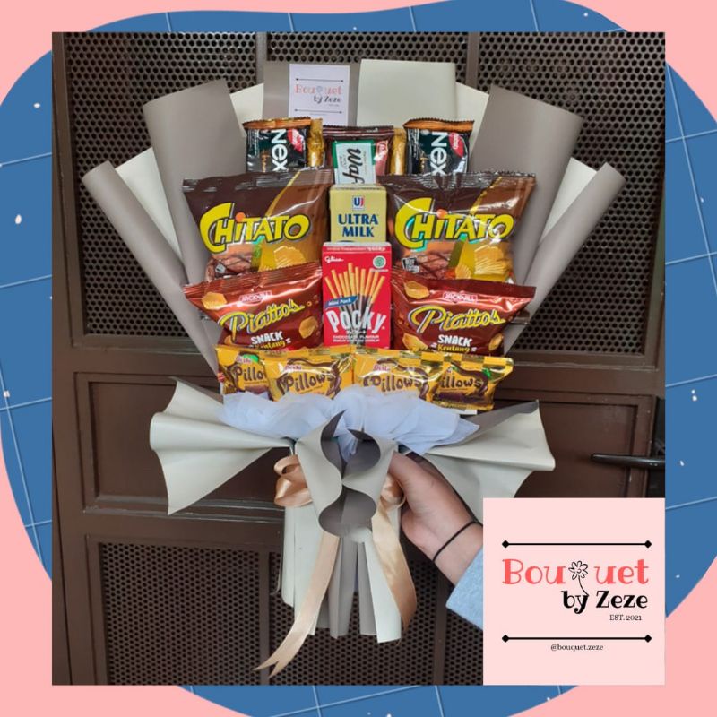 Jual Bouquet snack| Snack bouquet| Buket snack | Shopee Indonesia