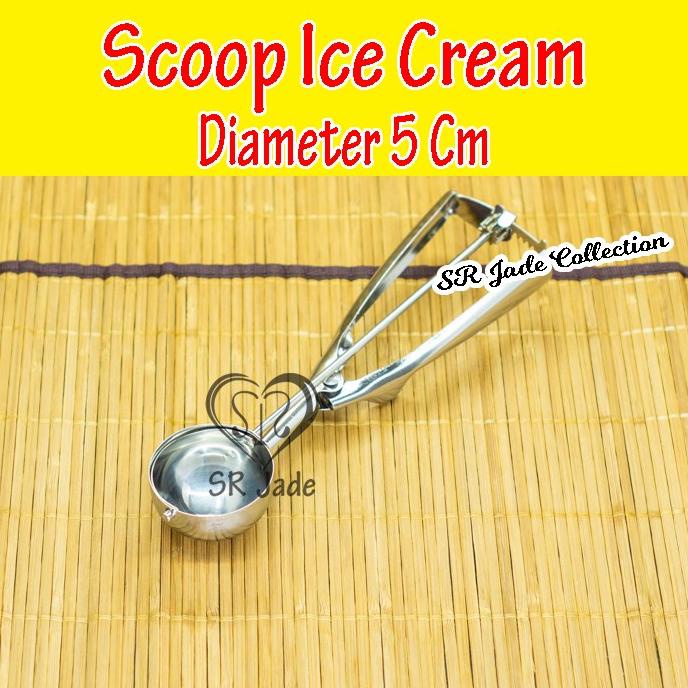 Jual Kualitas terbaik] Scoop Ice Cream 5 Cm Sendok Es Krim Skop Es Krim Scoop Adonan Kue ...