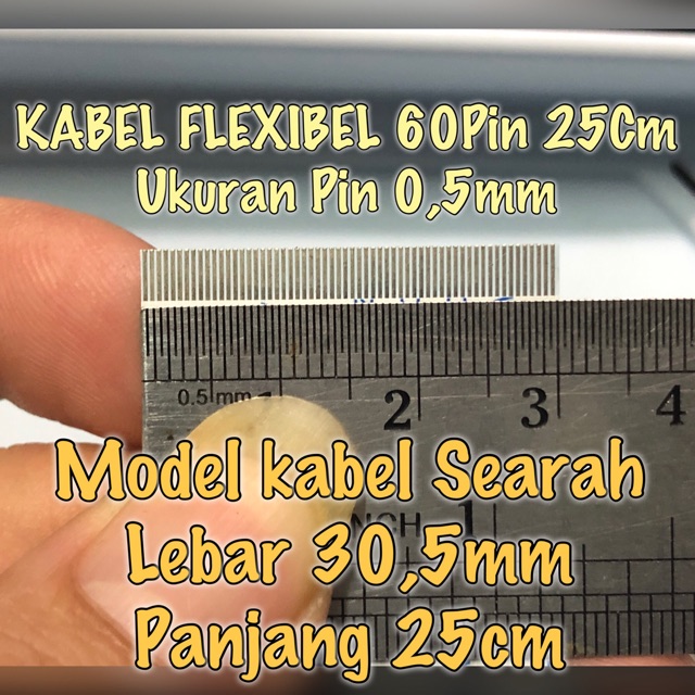 Jual Kabel Flexibel 60 PIn Halus Searah Panjang 25cm - Ukuran Pin 0,5mm ...
