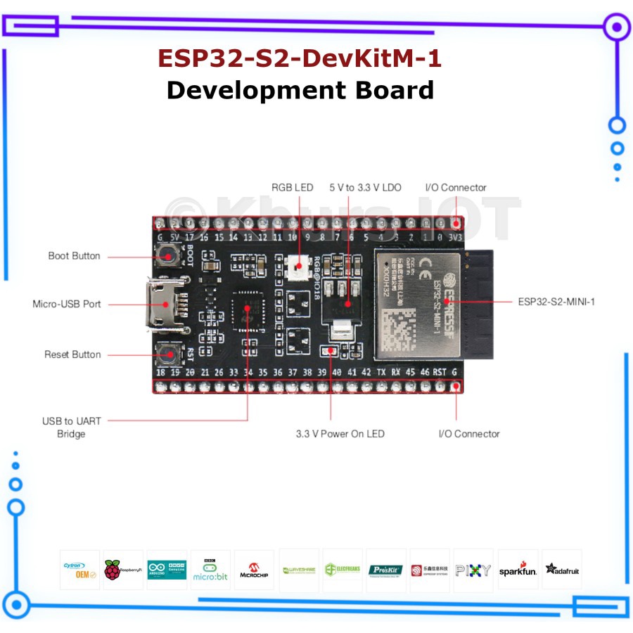 Jual Esp32 S2 Devkitm 1 Development Board Dfrobot Original Devkit