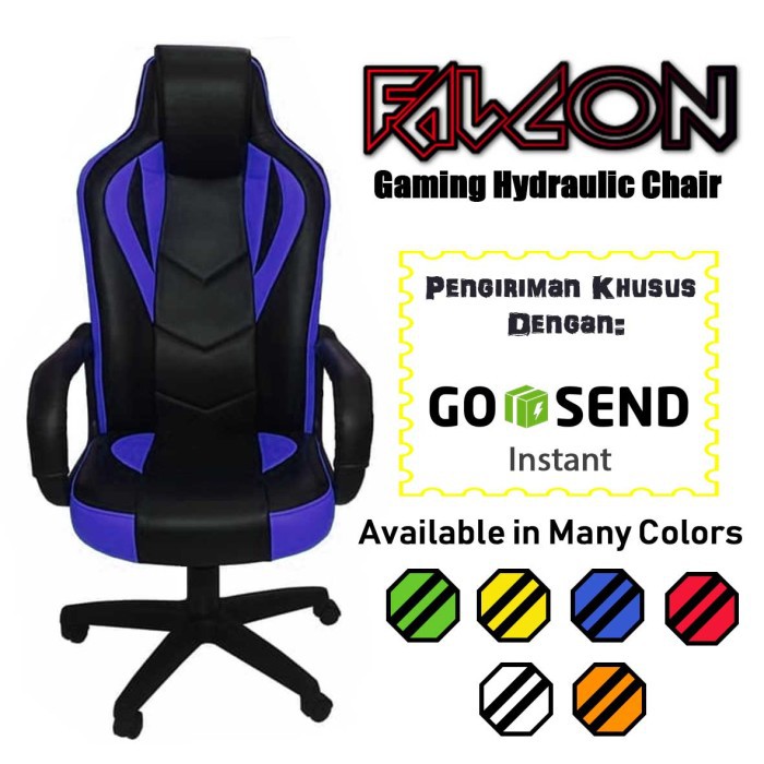 Jual Produk Terbaru - Kursi Gaming / Bangku Game Falcon - Orange ...