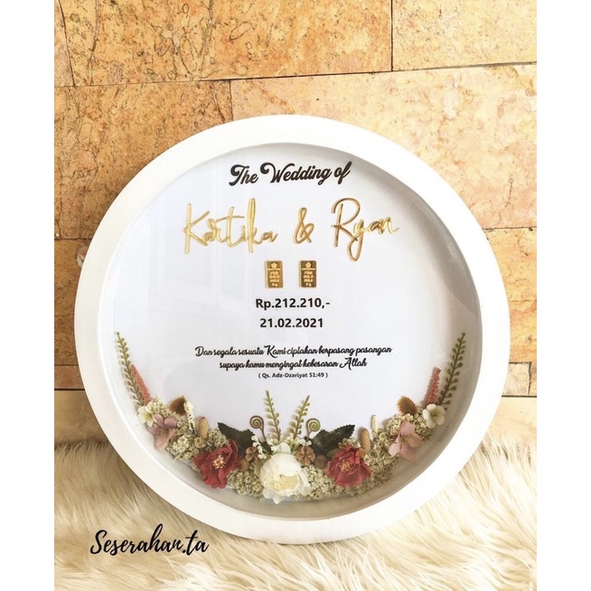 Jual Mahar Lingkaran/ Mahar Bulat/Mahar Rustic D=40 cm | Shopee Indonesia