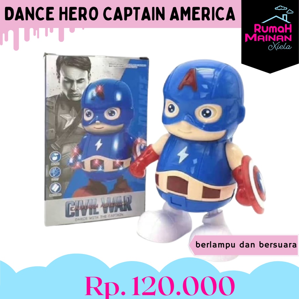 Jual DANCE HERO CAPTAIN AMERICA - MAINAN ROBOT AVENGERS JOGET - 1853 ...