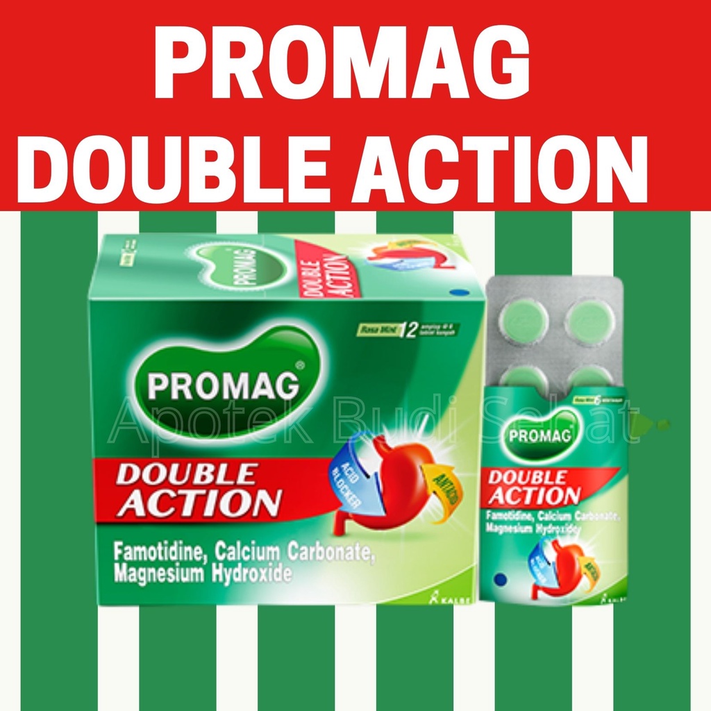 Jual Promag Double Action strip @ 6 tablet Obat Maag Obat Lambung Obat Sakit Perut | Shopee ...