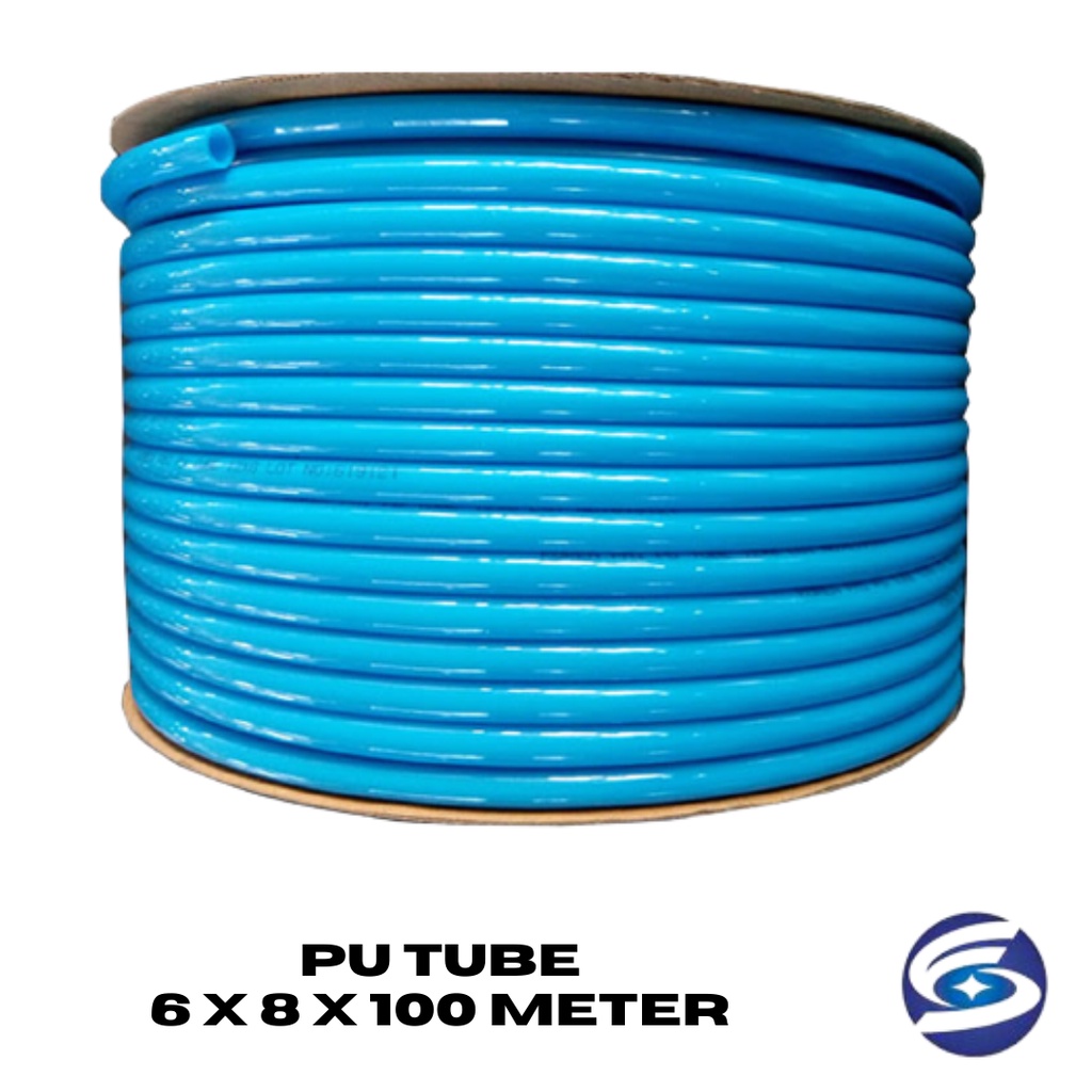 Jual SELANG ANGIN PNEUMATIC 6 x 8mm 100M BAHAN PU BIRU | Shopee Indonesia