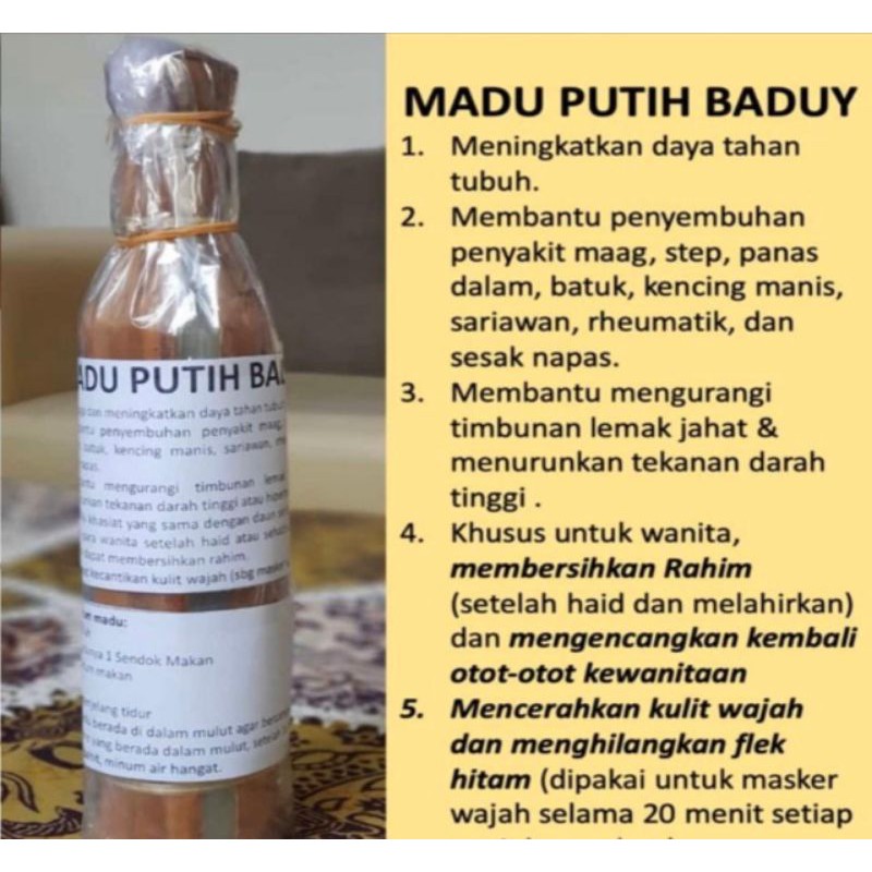 Jual Madu putih khas hutan baduy (460ml) | Shopee Indonesia