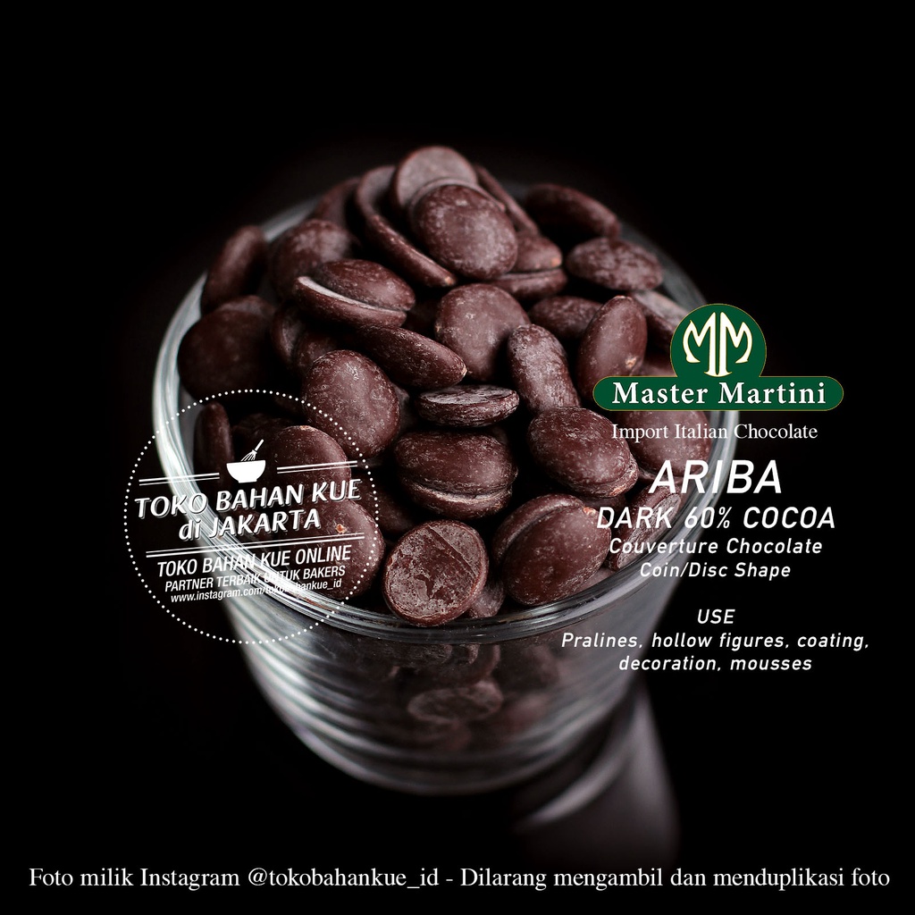 Jual Master Martini Ariba 60% 100gr Dark Chocolate Couverture Coklat ...