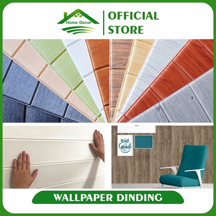 Jual Homedekor Woodfoam Wallpaper 3D Kayu Klasik Emboss Panel Foam ...
