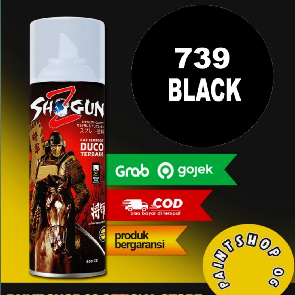Jual Cat Semprot - Pilok Hitam Black 739 Shogun Z Pylok warna Hitam ...