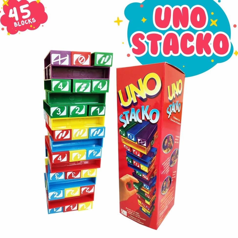 Jual Uno Stacko Mainan Anak Stako Kayu Balok Susun Edukasi O9U5 ...
