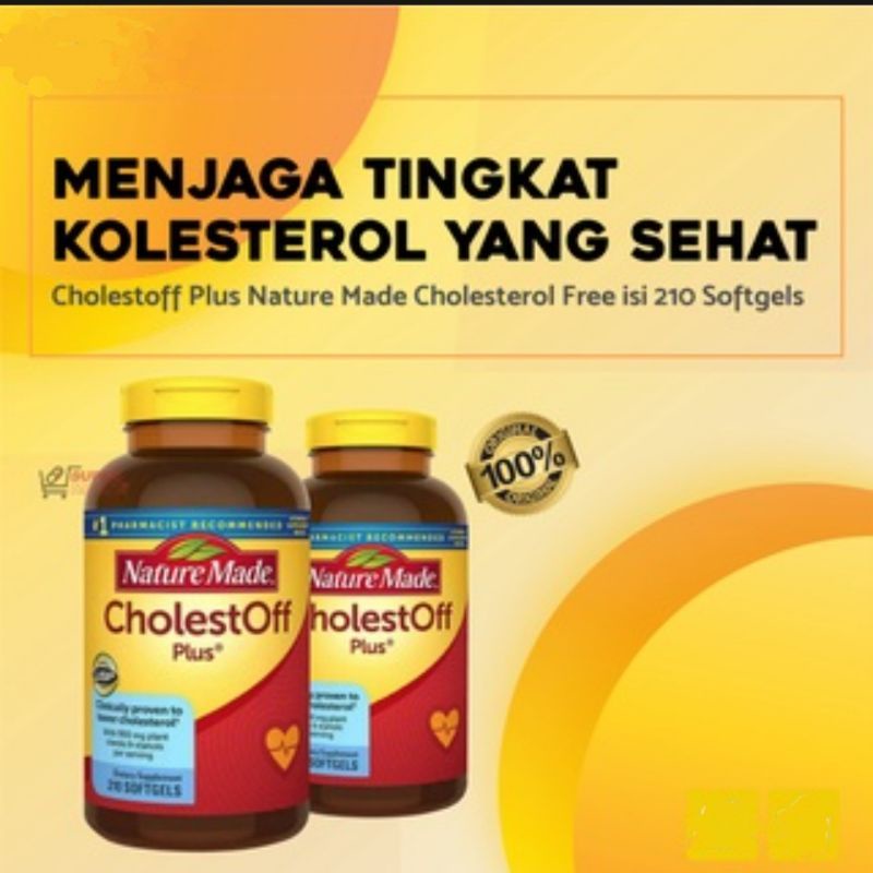 Jual Nature Made CHOLEST off Plus isi 210 Softgels | Shopee Indonesia