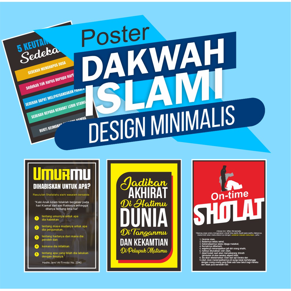 Jual POSTER DAKWAH ISLAM DESAIN MINIMALIS | Shopee Indonesia