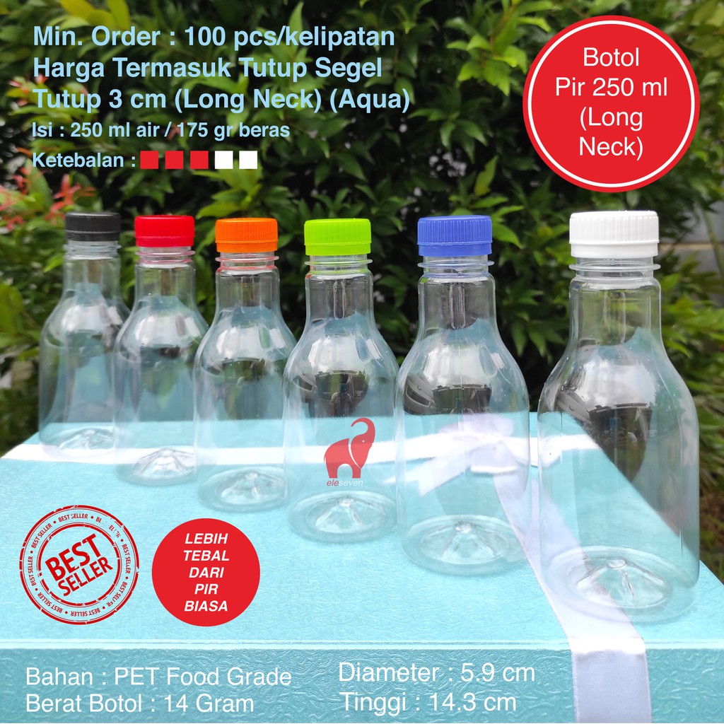 Jual Botol Plastik Pir 250 ml 250ml Tebal Isi 100 FREE KARDUS / Botol ...