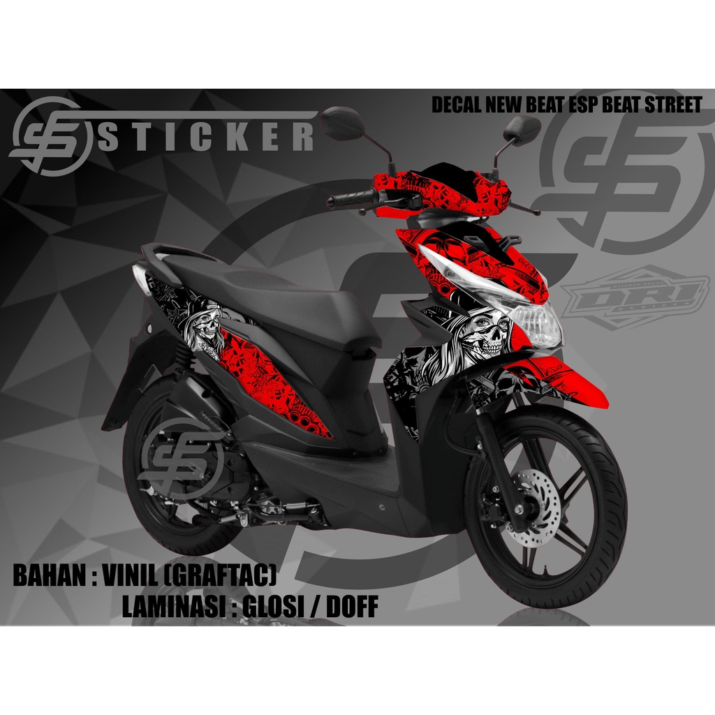 Jual sticker decal full body variasi honda beat new esp treet motip ...