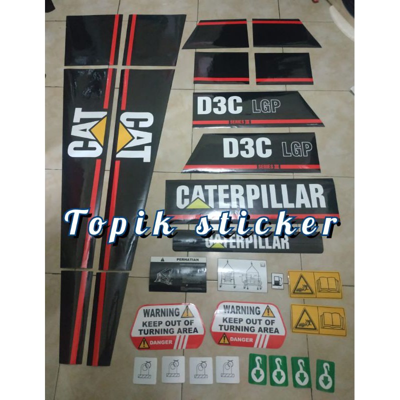 Jual Sticker Dozzer CATERPILLAR CAT D3C LGP Decal Alat Berat | Shopee ...