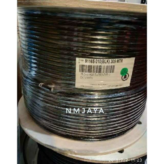 Jual KABEL TV ANTENA Kabel TV RG6 RG 6 BELDEN ORIGINAL 9116S harga per meter belum termasuk ...