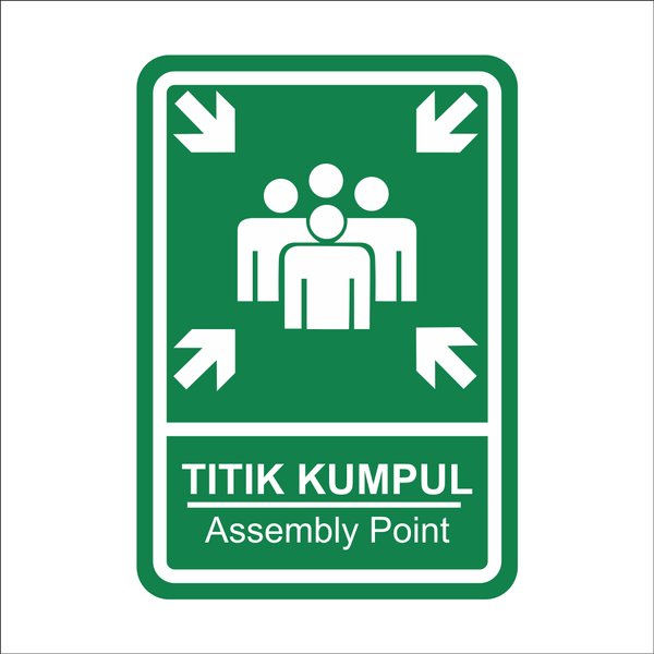 Jual Sign Label Acrylic sign Board Papan Rambu Titik kumpul,, Jalur ...