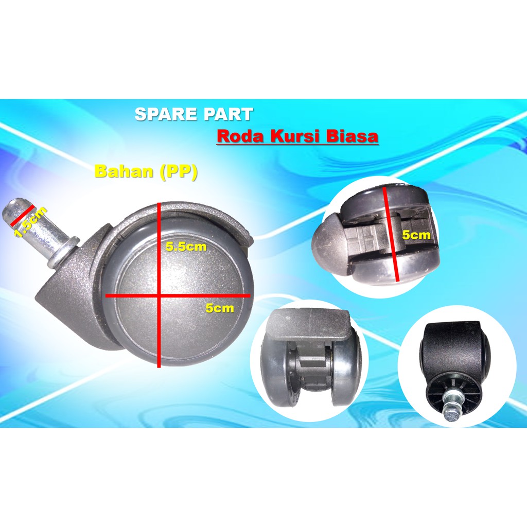 Jual Pusat grosir sparepart roda hitam kursi kantor dan gaming paling ...